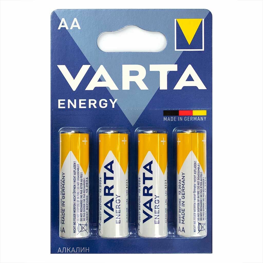 Батарейка алкалиновая VARTA ENERGY 4106 LR6 BL-4 (4шт)