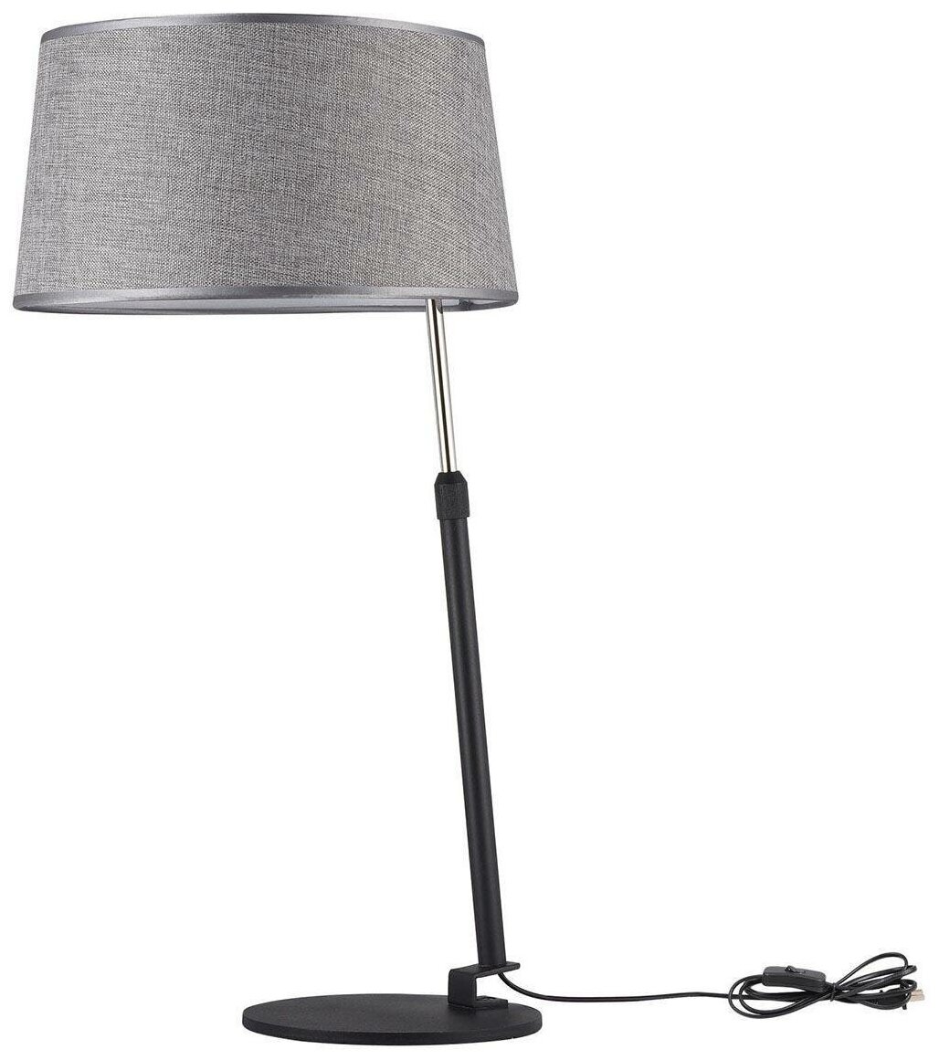 Настольная лампа Maytoni Bergamo MOD613TL-01B, E27, мощность 60Вт, IP20, металл/ткань
