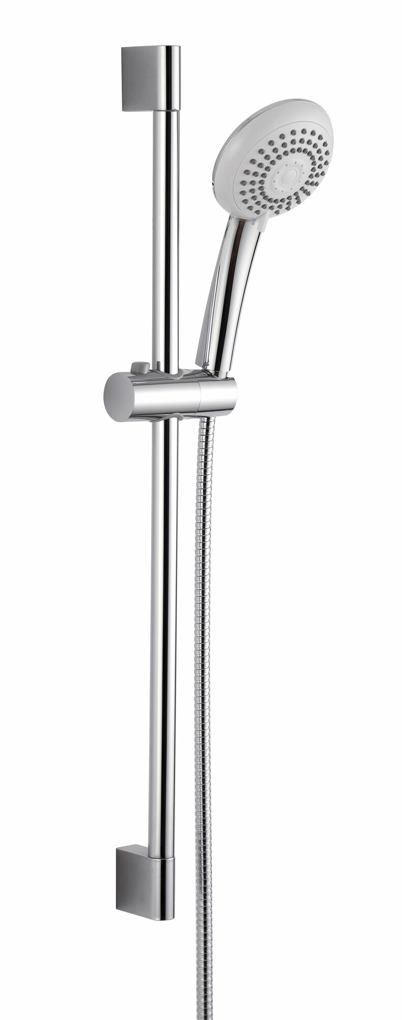 Штанга для душа KorDi KD BR009 хром, в комплекте с массажным ручным душем и шлангом 150 см.