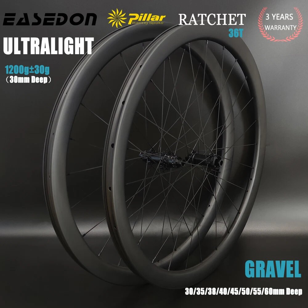 Easedon Goldix R240SL 700C карбоновые колеса для шоссейного велосипеда Other Option, 26mm Wide, Standard Weight, HG, 38mm Deep