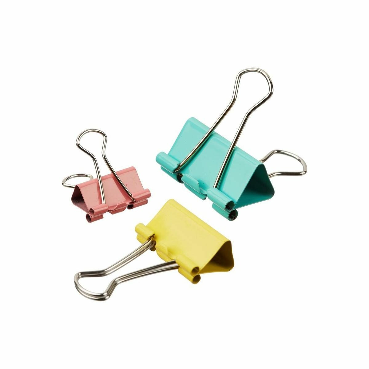 Зажимы для бумаг металлические Attache (19/25/32мм, до 140 листов, цветные) 10шт, 72 уп.