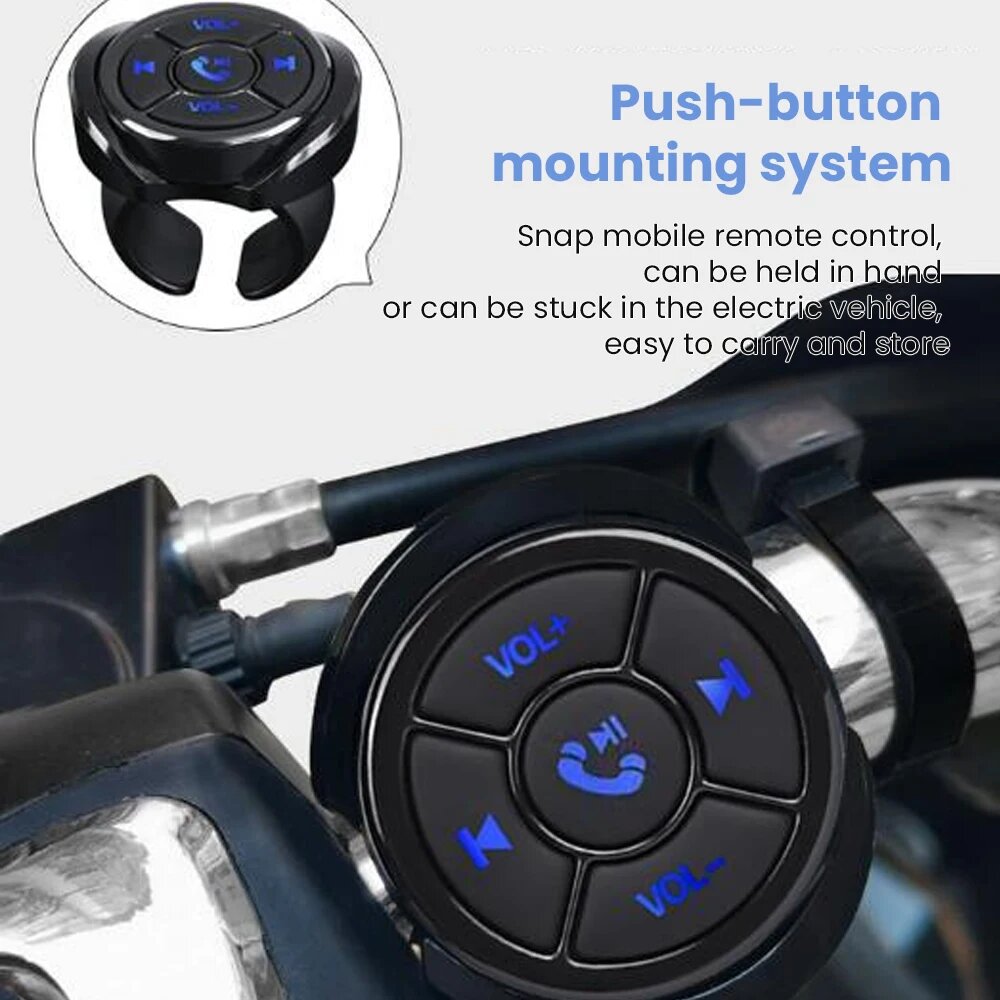 Новый руль музыкальный плеер беспроводной Bluetooth пульт дистанционного управления мультимедиа кнопка для Android IOS смартфон автомобильный комплект