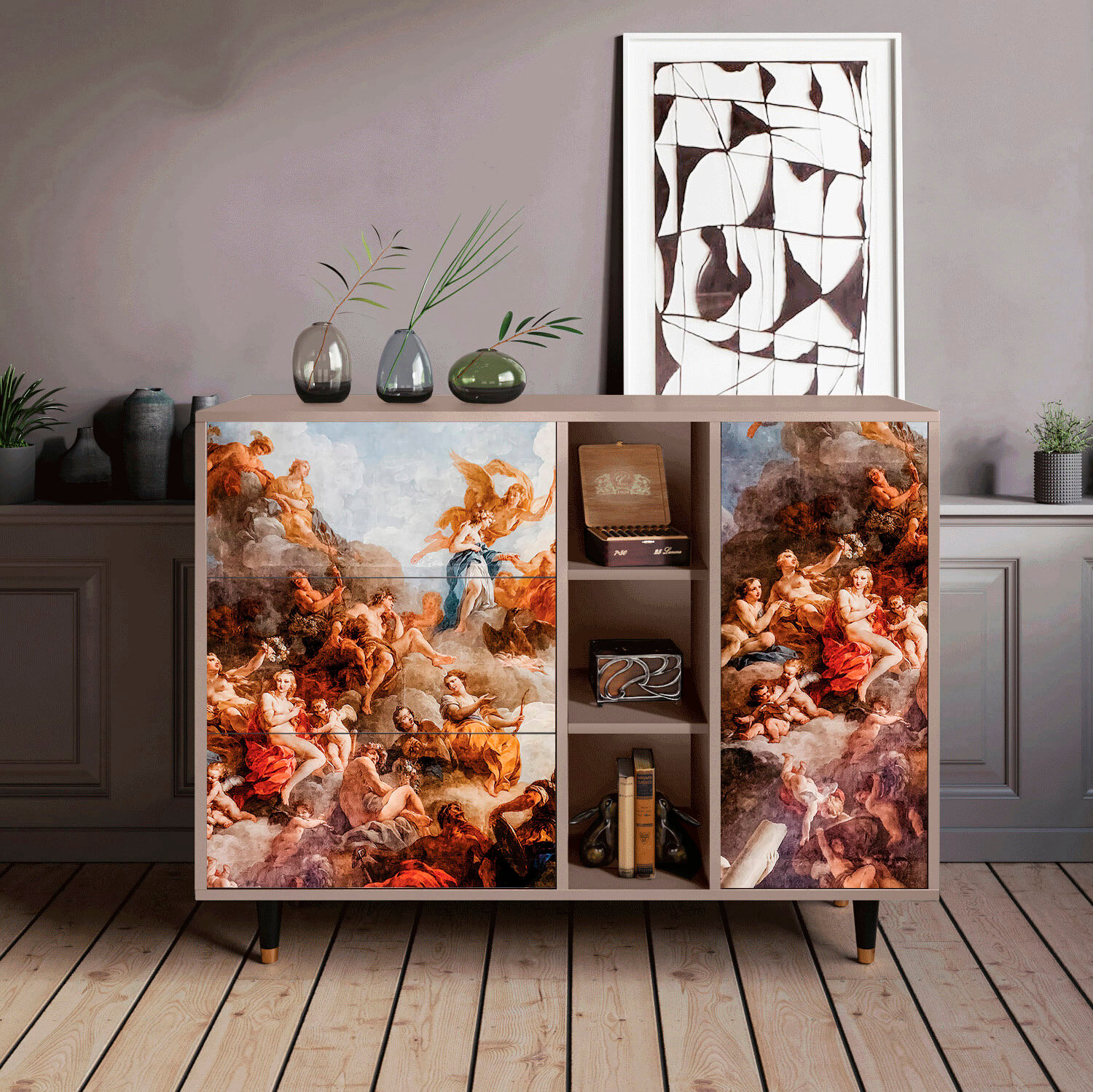 Комод - STORYZ - BS2 Versailles by Michelangelo, Разер - 125 x 97 x 48 см , Цвет корпуса - Бежевый