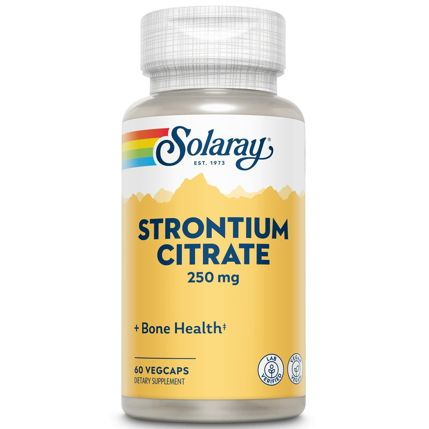 Solaray Strontium Citrate (Цитрат стронция) 250 мг 60 капсул