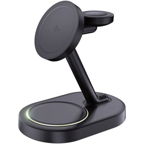 Беспроводное зарядное устройство Deppa 3 в 1 MagSafe QI2 NEO Galaxy, черный