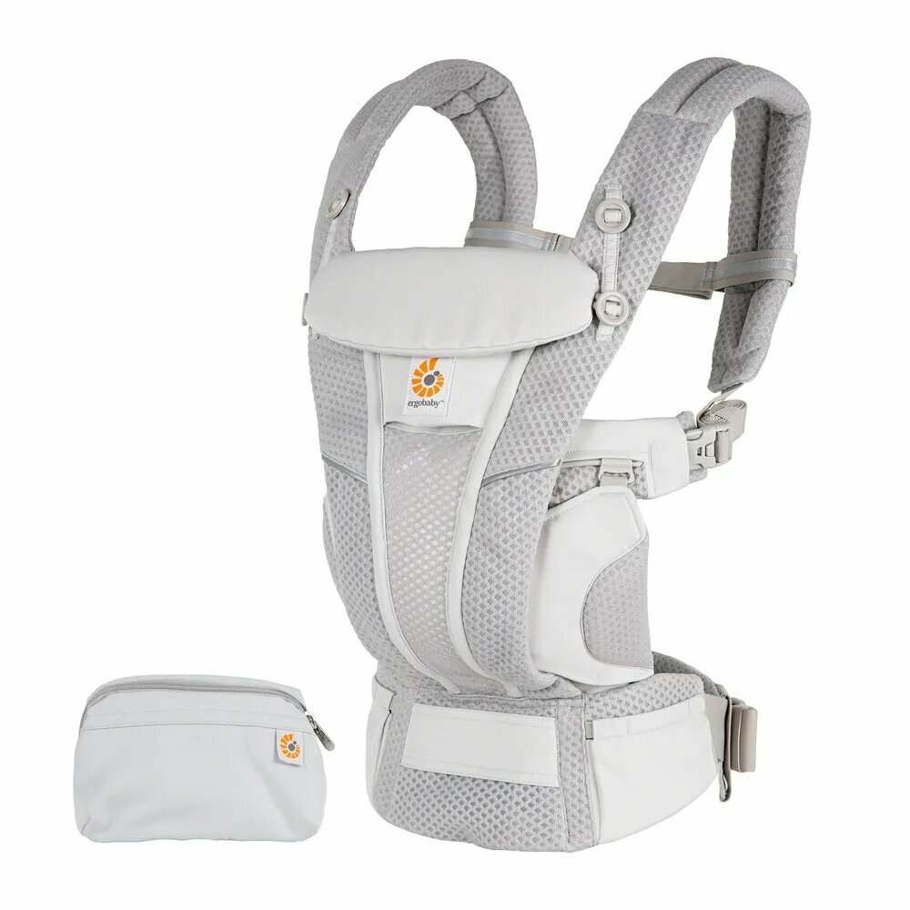 Эргорюкзак для малышей Ergobaby "OMNI Breeze", Pearl Grey, 0-4 года, с капюшоном