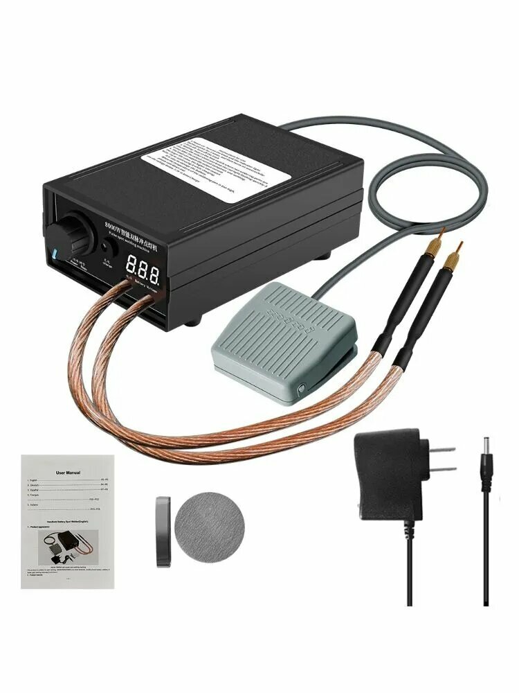 Портативный точечный сварочный аппарат мощностью 8000 Вт с перезаряжаемой литиевой батареей для точечной сварки