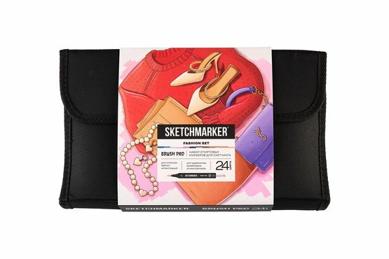 Набор маркеров для скетчинга Sketchmarker Brush Pro Fashion Set 24 цв. в картон. упак.
