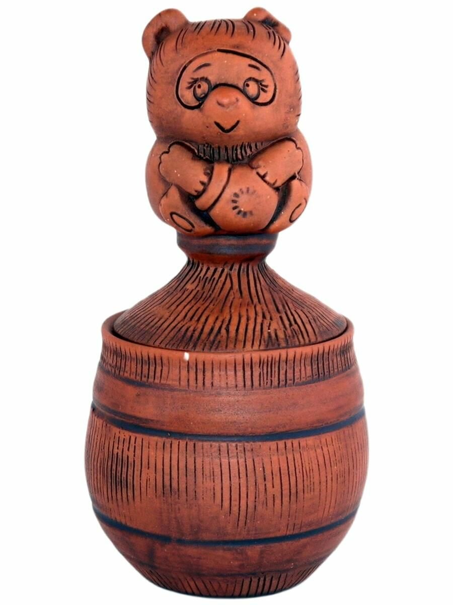 Универсальный горшочек, Медовичок "Медвежонок" 200 мл, глина, керамика, ручная работа