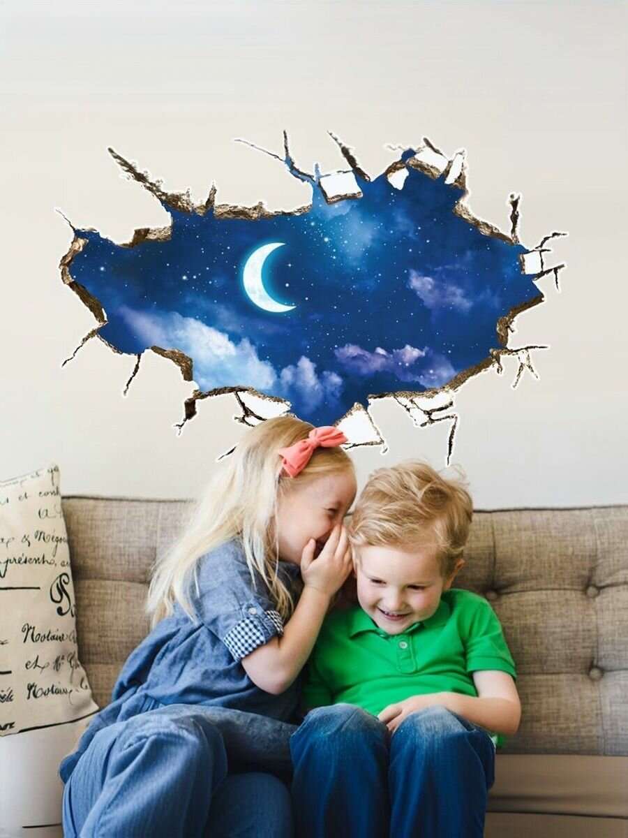 Интерьерные наклейки на потолок, декоративные украшения для декора натяжного потолка 2 шт.