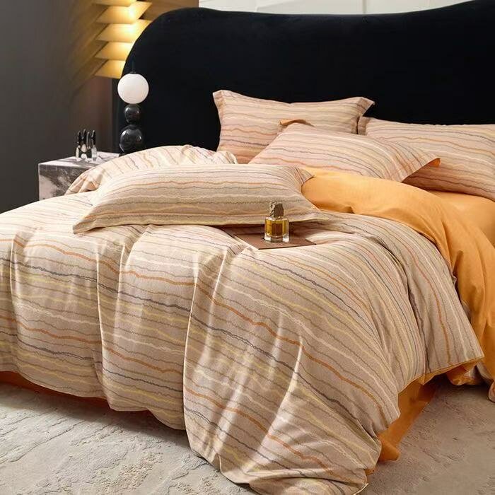 Apollo Bedding Комплект постельного белья, Сатин люкс, Двуспальный с простыней Евро, наволочки 50x70