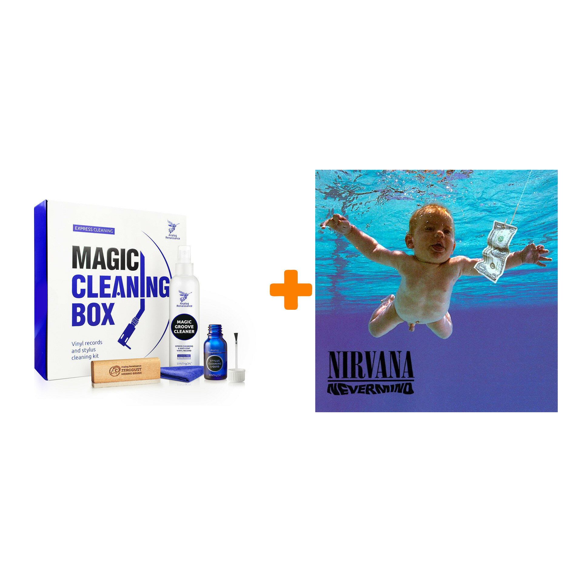 Nirvana Nevermind LP + Набор по уходу за винилом Magic Cleaning Box