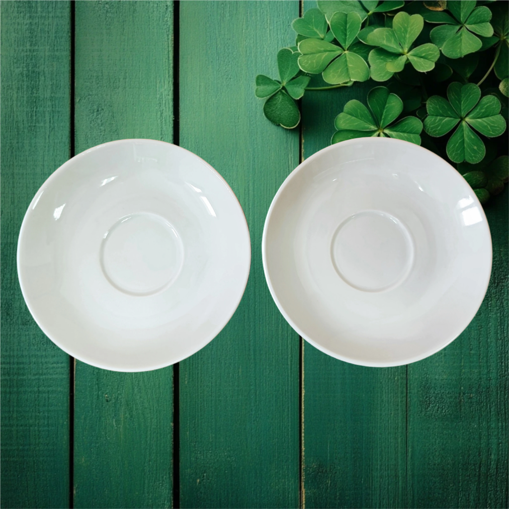 Блюдце фарфор диаметр 14см 2 штуки, Добрушский Фарфоровый Завод