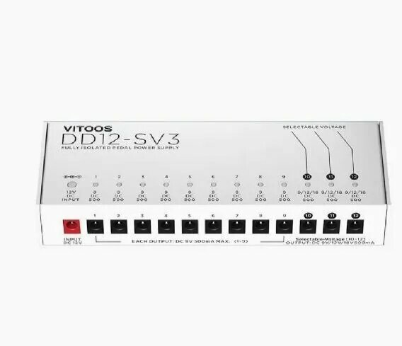 Блок питания Vitoos DD12-SV3: Педаль эффектов
