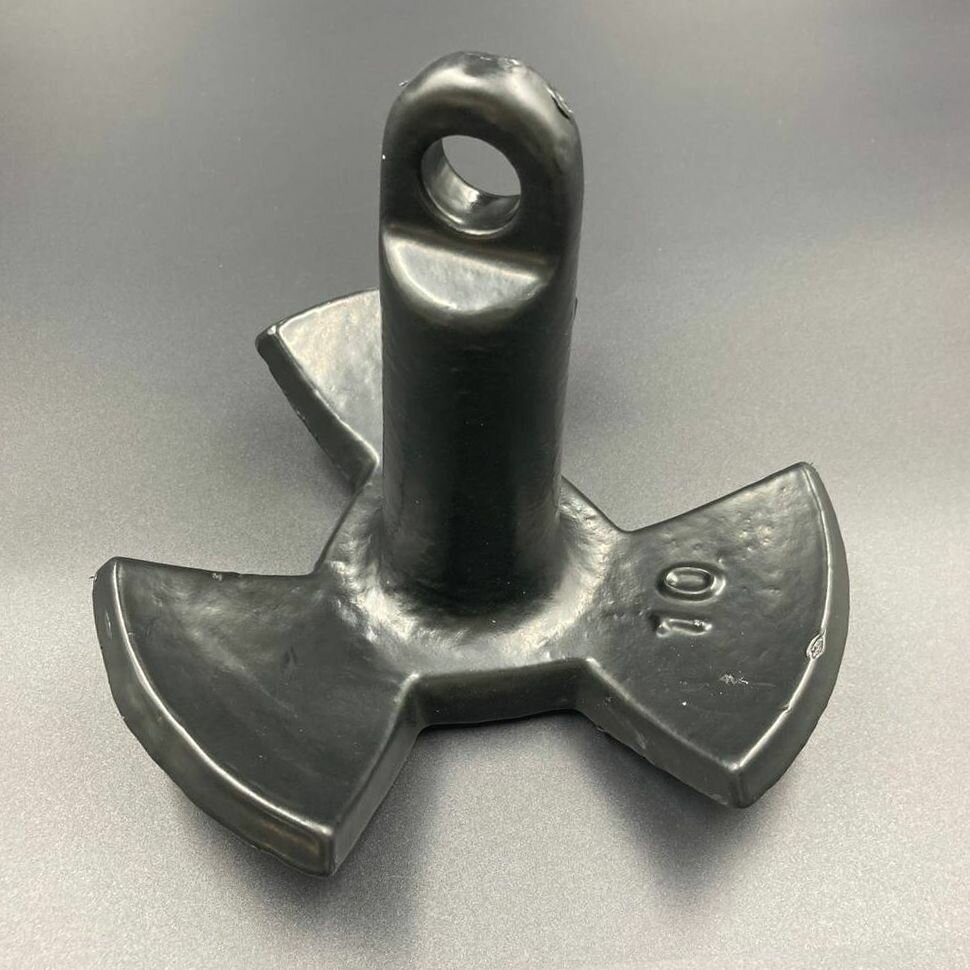 Якорь речной для лодки 3-х лепестковый с ПВХ покрытием 4.5кг Allshine черный якорь гриб, грибовидный