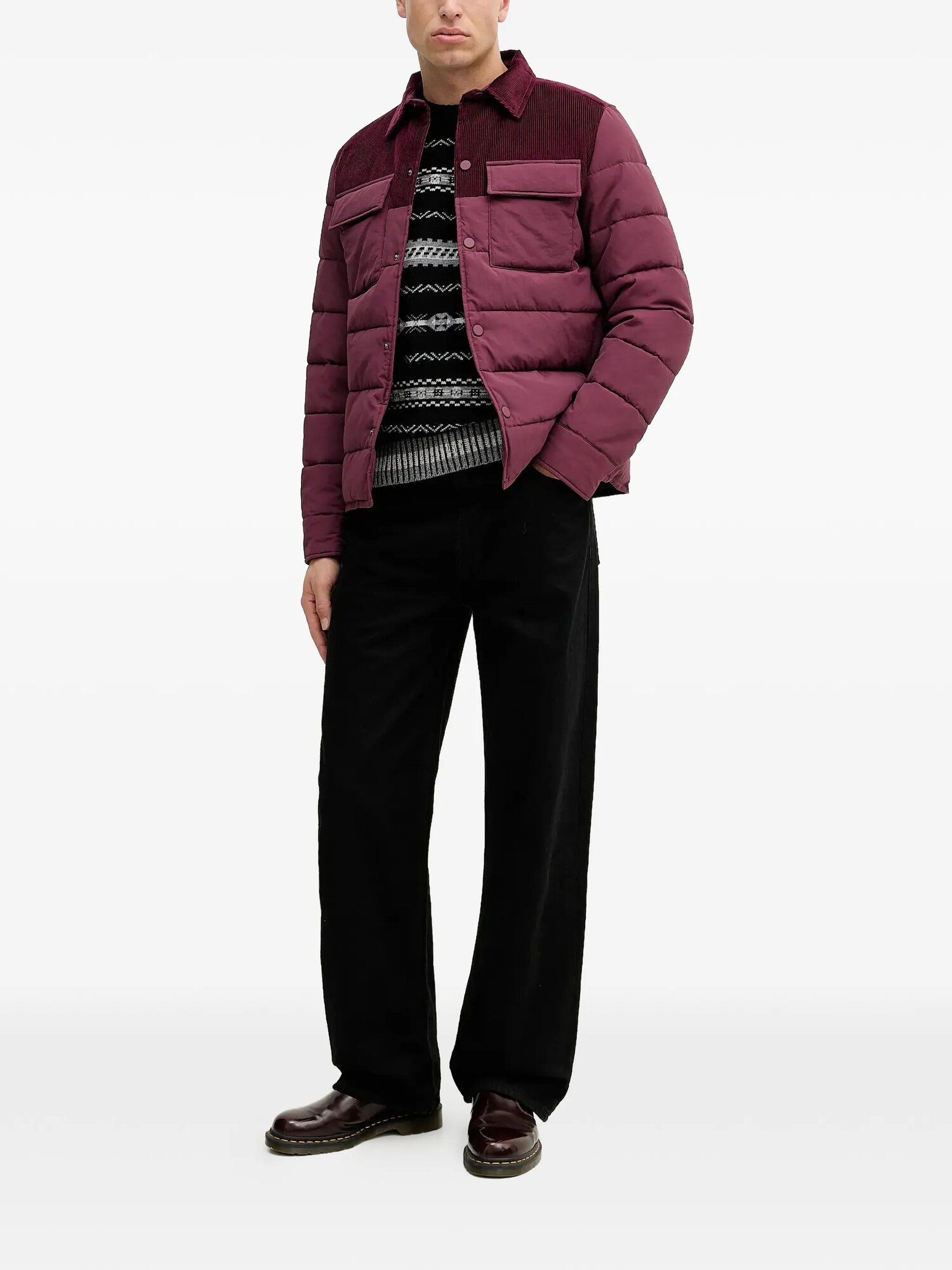 Куртка UNITED COLORS OF BENETTON Corduroy padded jacket, размер M, purple — фото 1