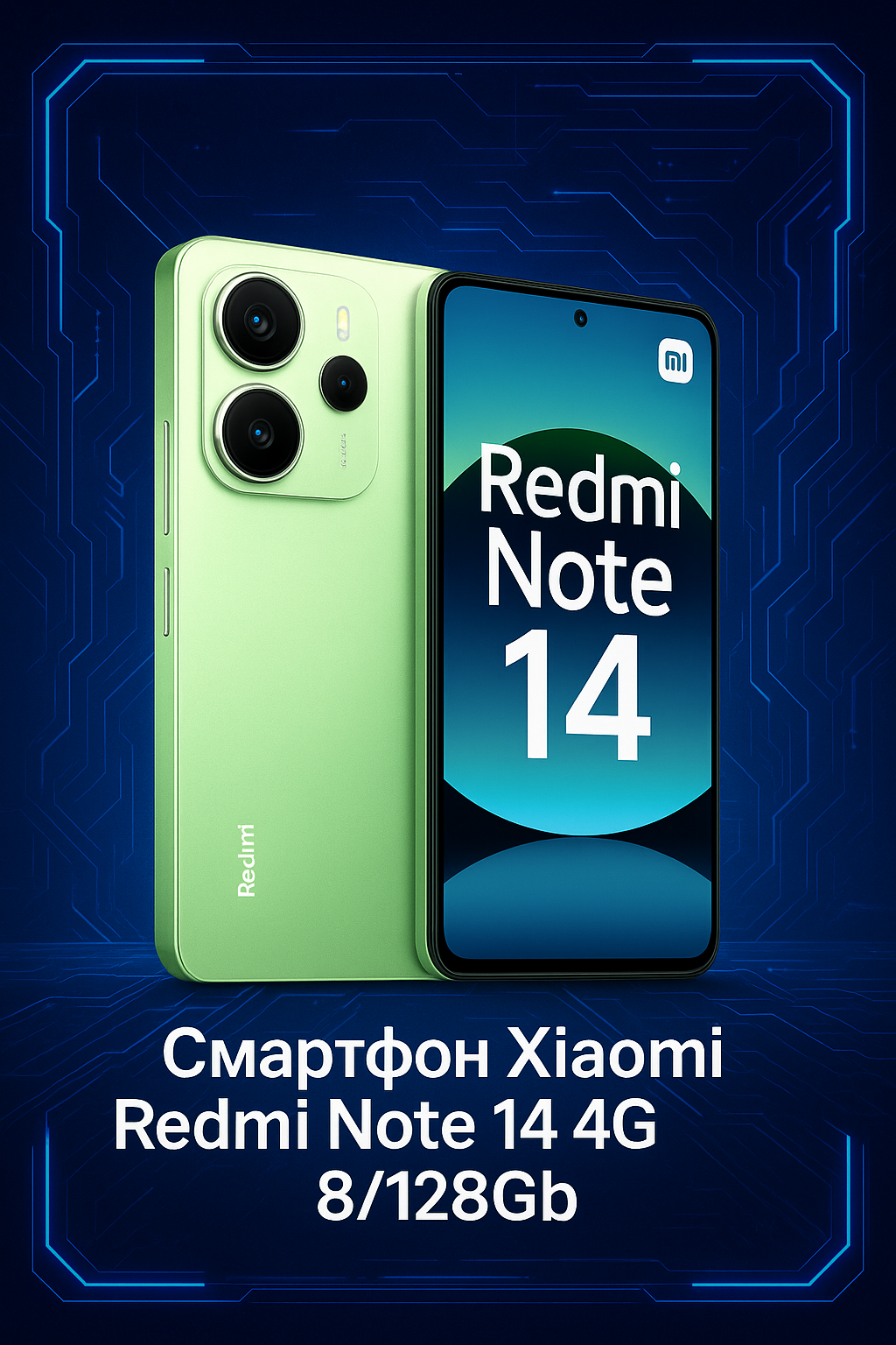 Смартфон Xiaomi Redmi Note 14 4G 8/256Gb Зеленый Green Global