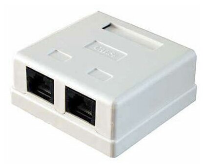 Розетка для витой пары RJ45 (FTP) кат.5 экранированная двойная