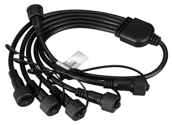 Коннектор питания ARD-CLASSIC-SYNC-RGB Black (230V, 5 ports) (Ardecoled, Закрытый)