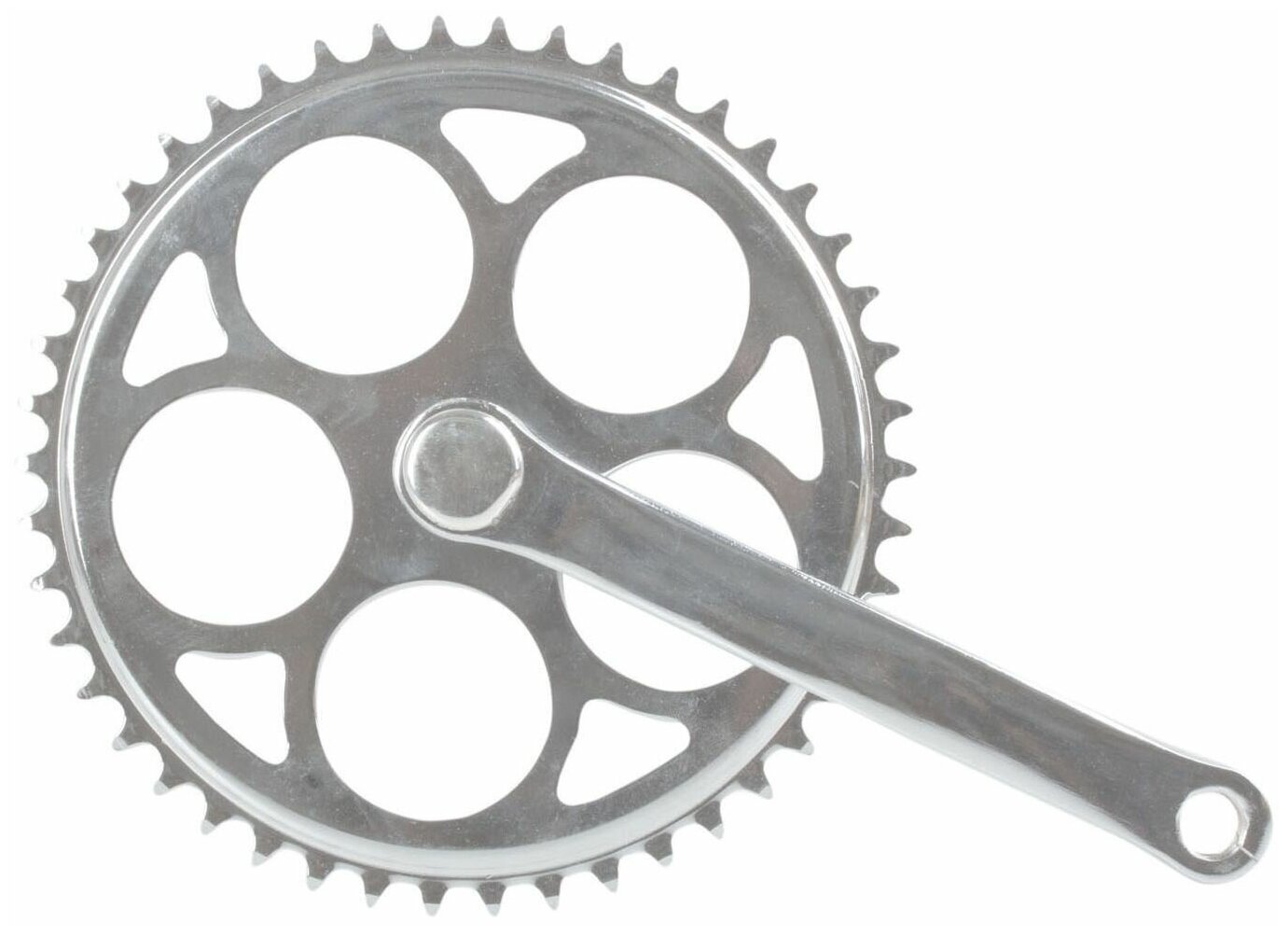 Система шатунов велосипеда 1 скоростная сталь 1/2х1/8 46зуб. шатун 170мм серебристая