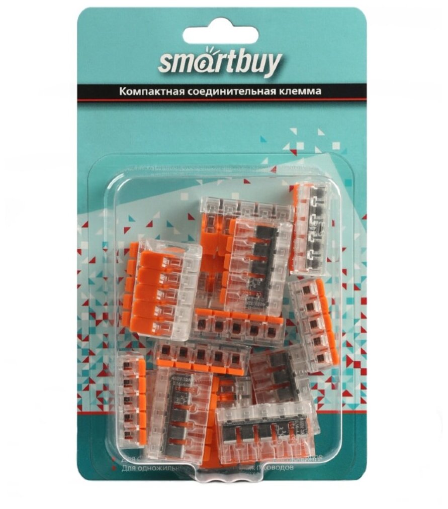 Клемма соединительная, 5-ти проводная, с рычагами, Smartbuy, SBE-ccwcc-5-rp