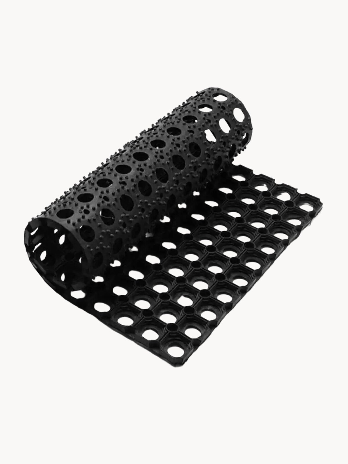 Прорезиненный коврик для прихожей 50x80 см ячеистый универсальный