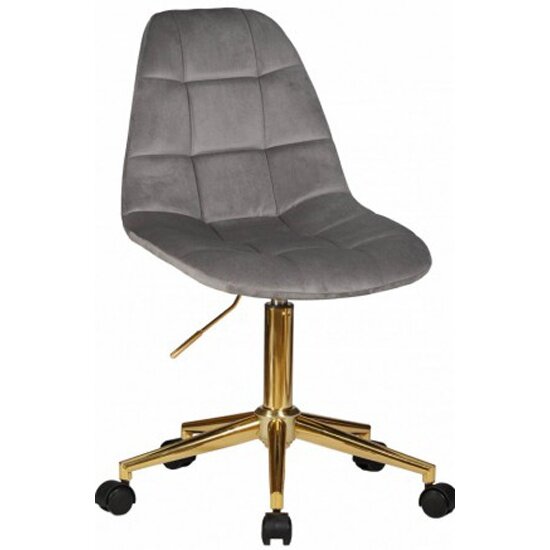 Кресло офисное Dobrin 9800-Gold-LM, цвет серый велюр (MJ9-75)