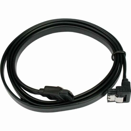 Кабель интерфейсный SATA Cablexpert , Sata3 7pin/7pin, мет. защелка, 50см, черный, пакет