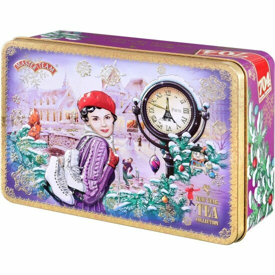 Набор чая Master Team Шкатулка рождественское чудо (чай черный 150 г + чай черный ароматизированный 100 г)