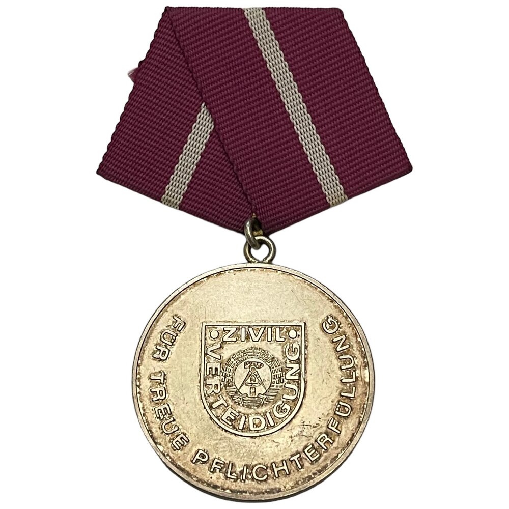 Германия (ГДР), медаль "За исполнение долга по гражданской обороне" 20 лет, 1977-1990 гг.