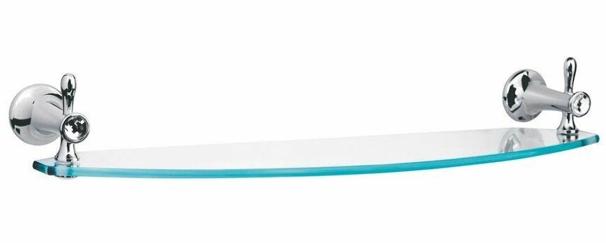 Полочка стеклянная Puro BOHEME хром, хрусталь Swarovski