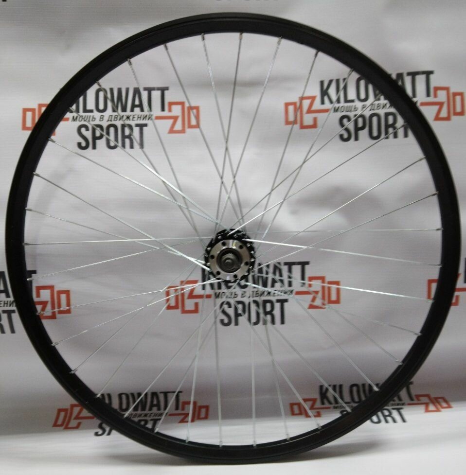 Колесо 27,5" переднее, гайки, дисковый тормоз, промподшипники