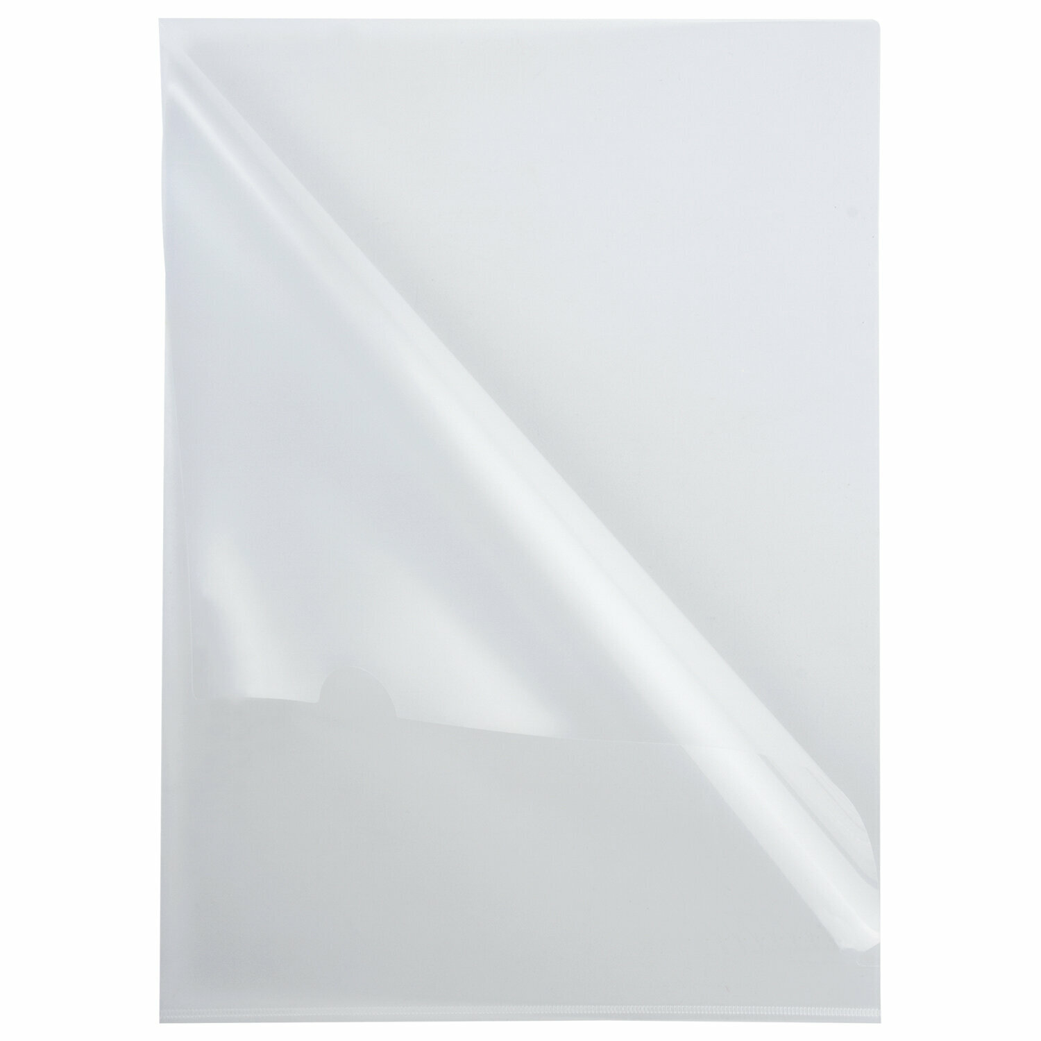 Упаковка 100 шт. Папка-уголок BRAUBERG, прозрачная, 0,10 мм, 223966