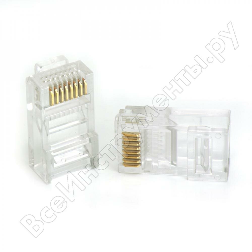 Коннектор RJ45 Vention 8p8c, cat. 5, под витую пару 10шт. VBSJT-5U, обжима кабеля