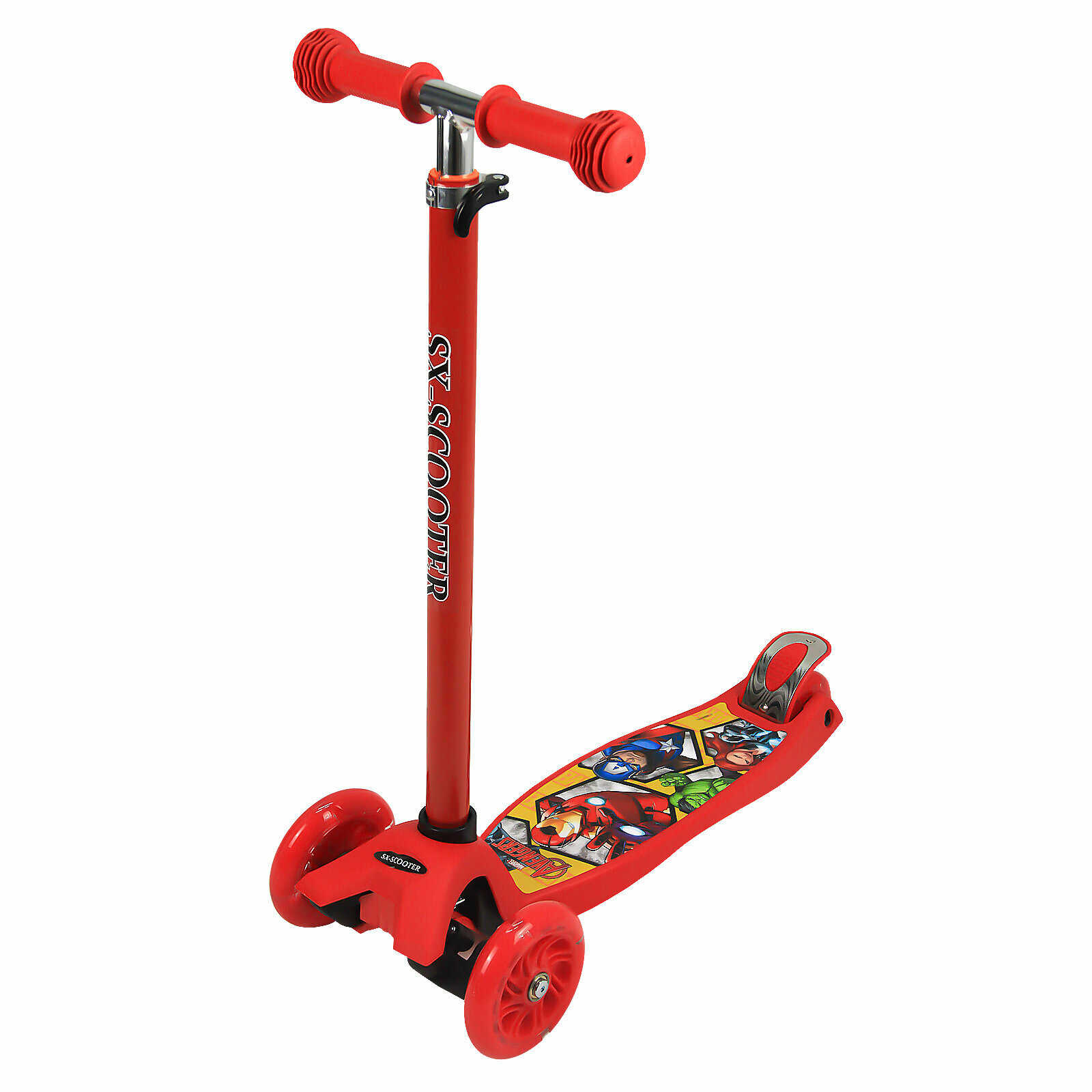 Cамокат трехколесный детский, светящиеся колеса 120 мм, для девочки, для мальчика, 2 года 3 года 5 лет, TOPEMOUNT