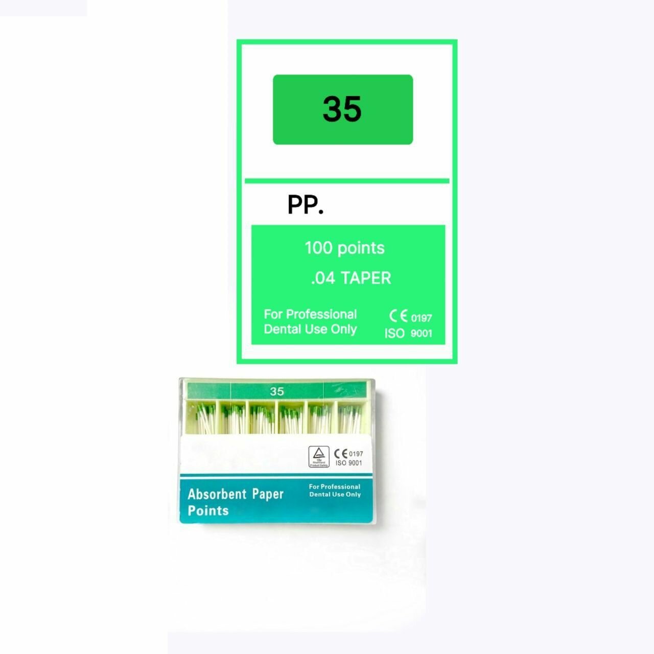 NeoHealth, Штифты бумажные абсорбирующие эндоканальные конусность 04№35,100 шт/уп