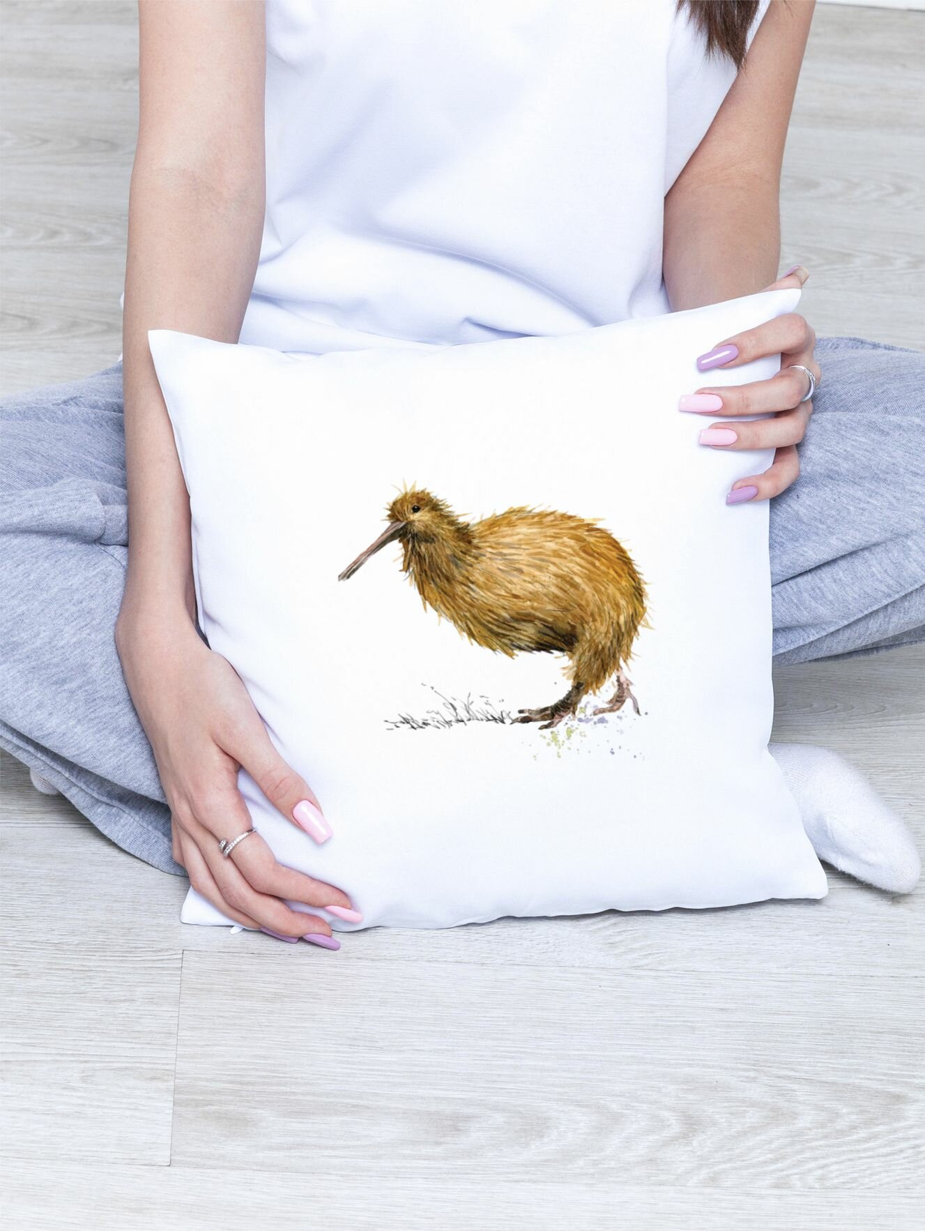 Подушка Киви ( Подушка Киви , Киви , Подушка с Киви , Киви подушка , Подушка с изображением Киви , подушка с птицей , подушка с изображением птицы , подушка птица ) 35х35см