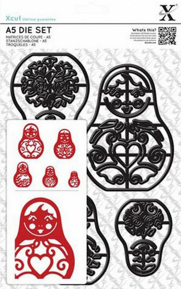 Docrafts XCU503235 Набор ножей для вырубки Матрешки, 5 шт