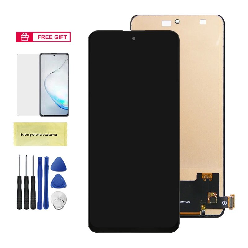 ЖК-экран AMOLED для Xiaomi Redmi Note 10 Pro M2101K6G M2101K6R, детали дигитайзера TFT No Frame