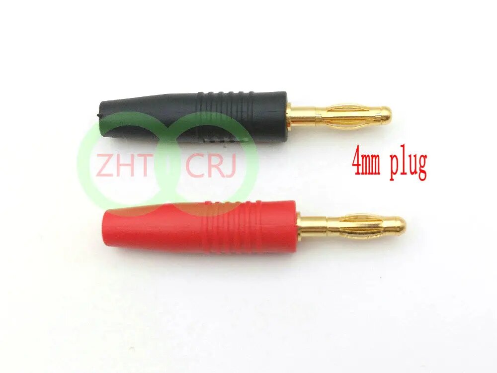 Золотые аудиокабели ZHTCRJ 2 мм/4 мм banana plug 4mm 100pcs