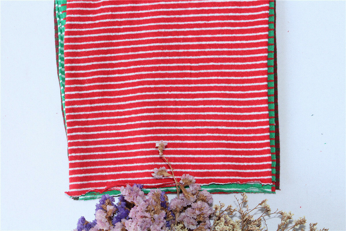Рождественская шерстяная ткань Jiayi Textile, 80% полиэстер, 20% хлопок, полосатая, в красную и белую полоску