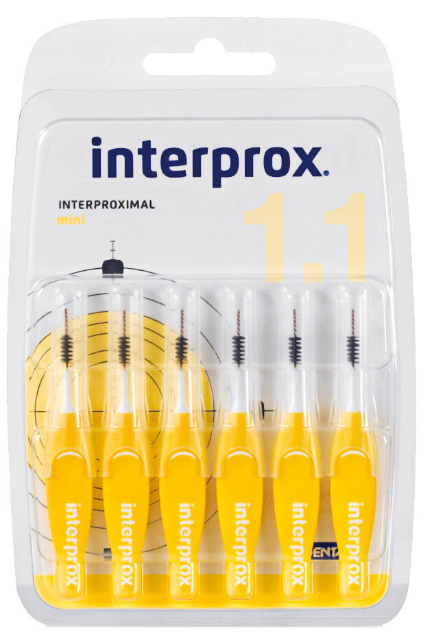 Межзубные ершики Interprox 4G Мягкая ручка mini 1,1 мм, 6 шт
