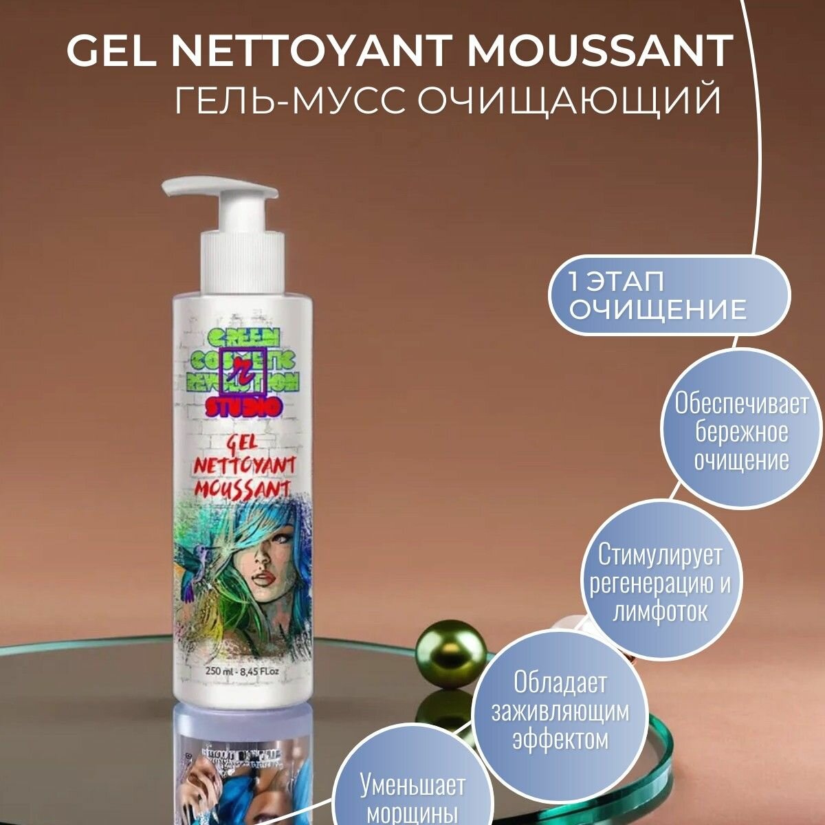 R-Studio Gel Nettoyant Moussant Гель-мусс очищающий 250 мл.