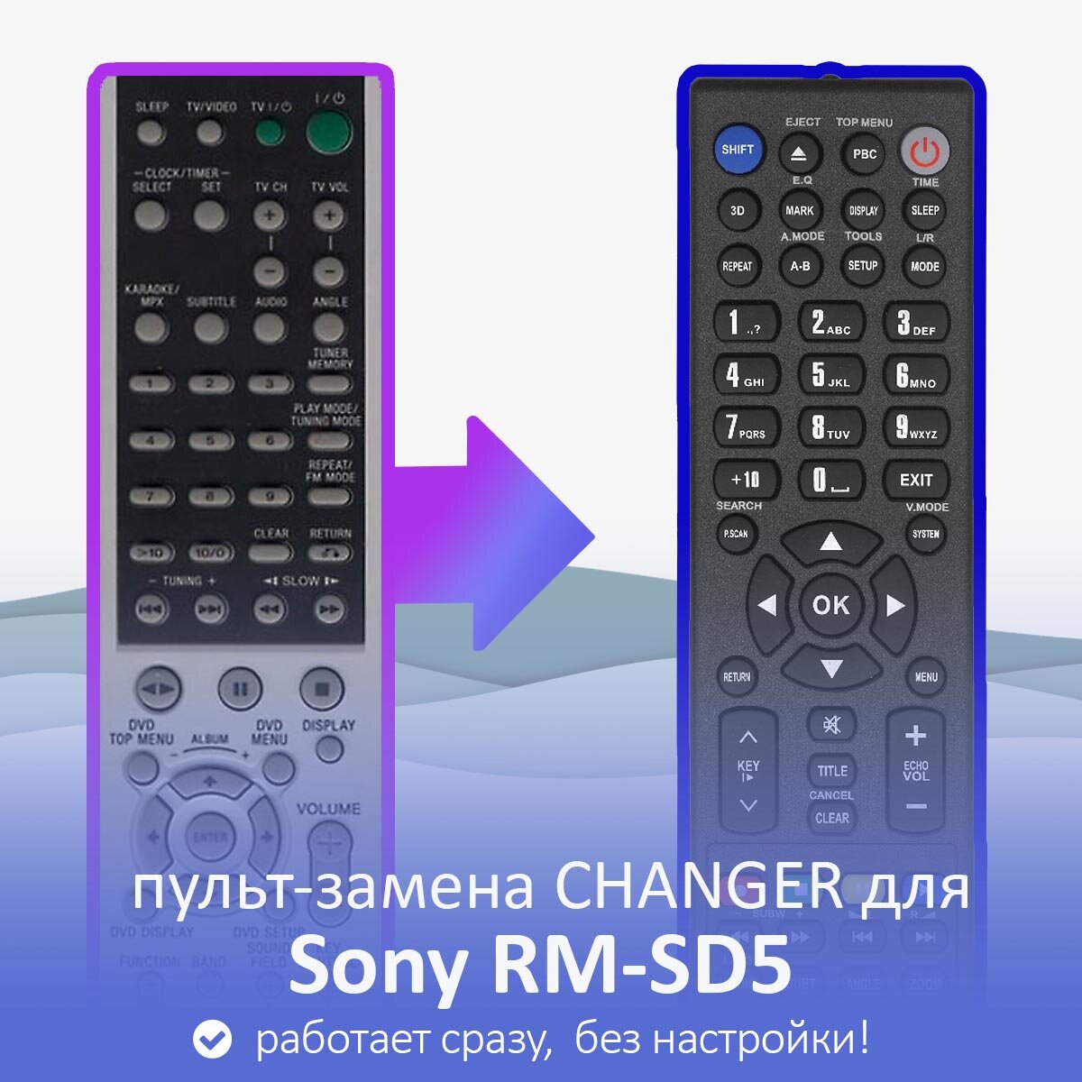 Пульт-замена для Sony RM-SD5