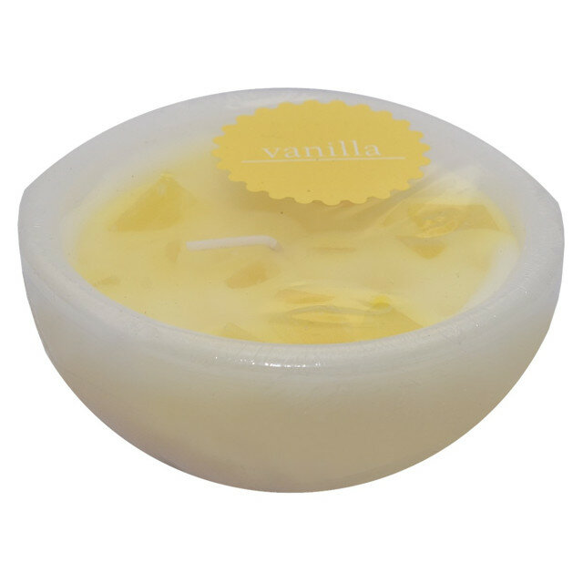 HOME INTERIORS свеча-чаша Меланж Ваниль ароматизированная желтая 12х6 см 15 ч/г