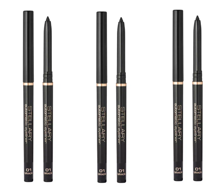 Автоматический карандаш для глаз Stellary Automatic eyeliner, тон Black, 0,28 г 3 шт