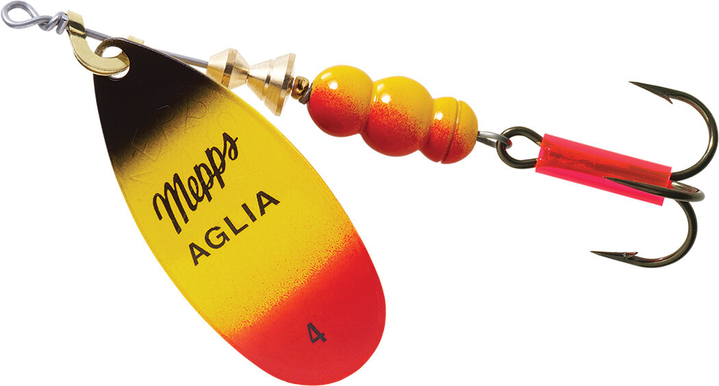 Блесна вращающаяся MEPPS Aglia Fluo 9.0г №4 #Furia