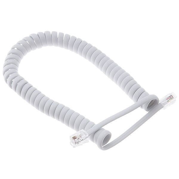 Шнур 18-2021 телефонный витой 2м штекер-штекер RJ11 4 контакта белый Rexant (6 шт. в комплекте)