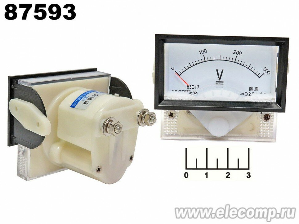 Измерительная головка вольтметр 300V 55*63мм DC 85C17