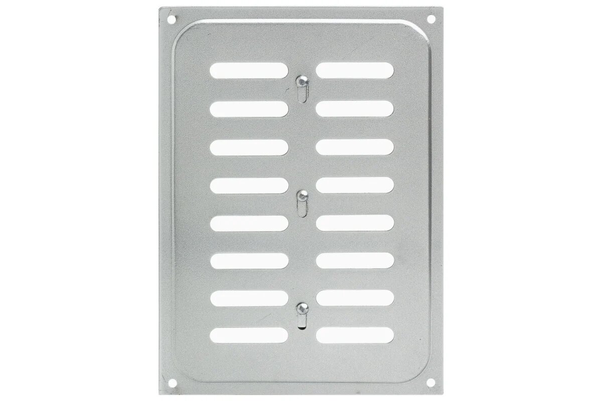 Скобис Т817 Решетка вентиляционная с заслонкой 165x240 мм хром для систем вентиляции